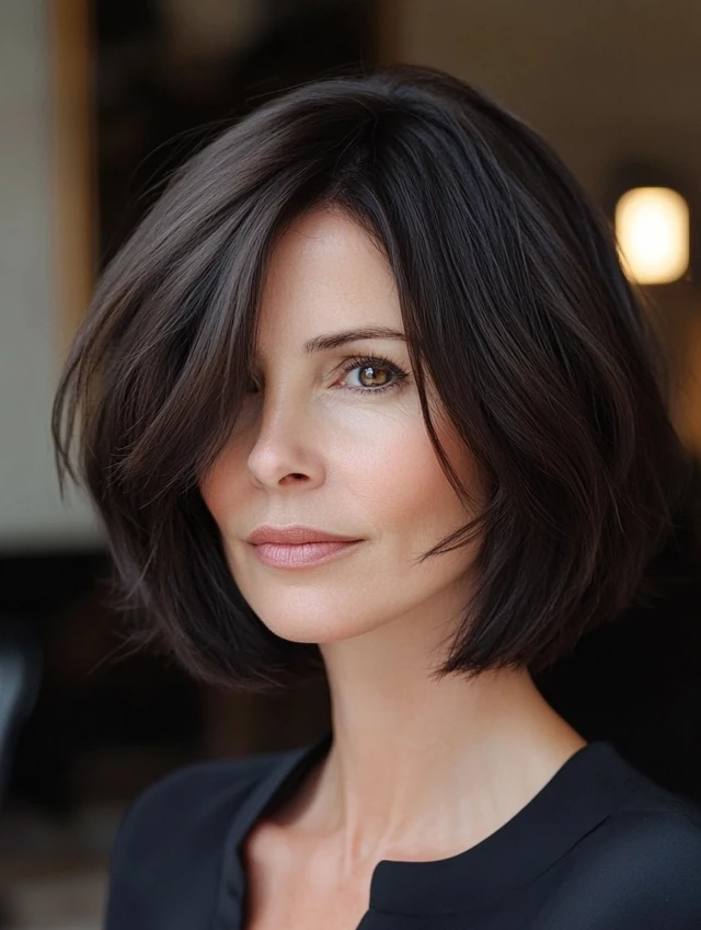 25+ Trendy Bob Hairstyles for Women Over 40 - hairstylefusion.com